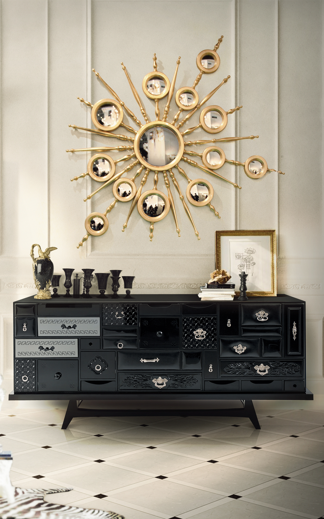 Modern Mirrors That Will Match Perfectly Your Contemporary Sideboards